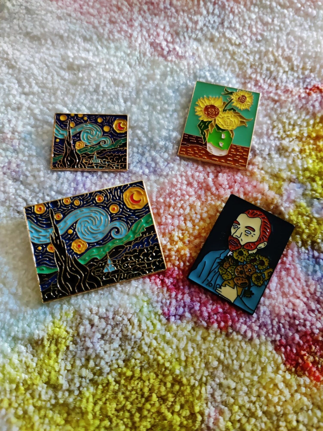 Van Gogh Pin Collection Very Good Detailed Enamel Pins 4 - Etsy