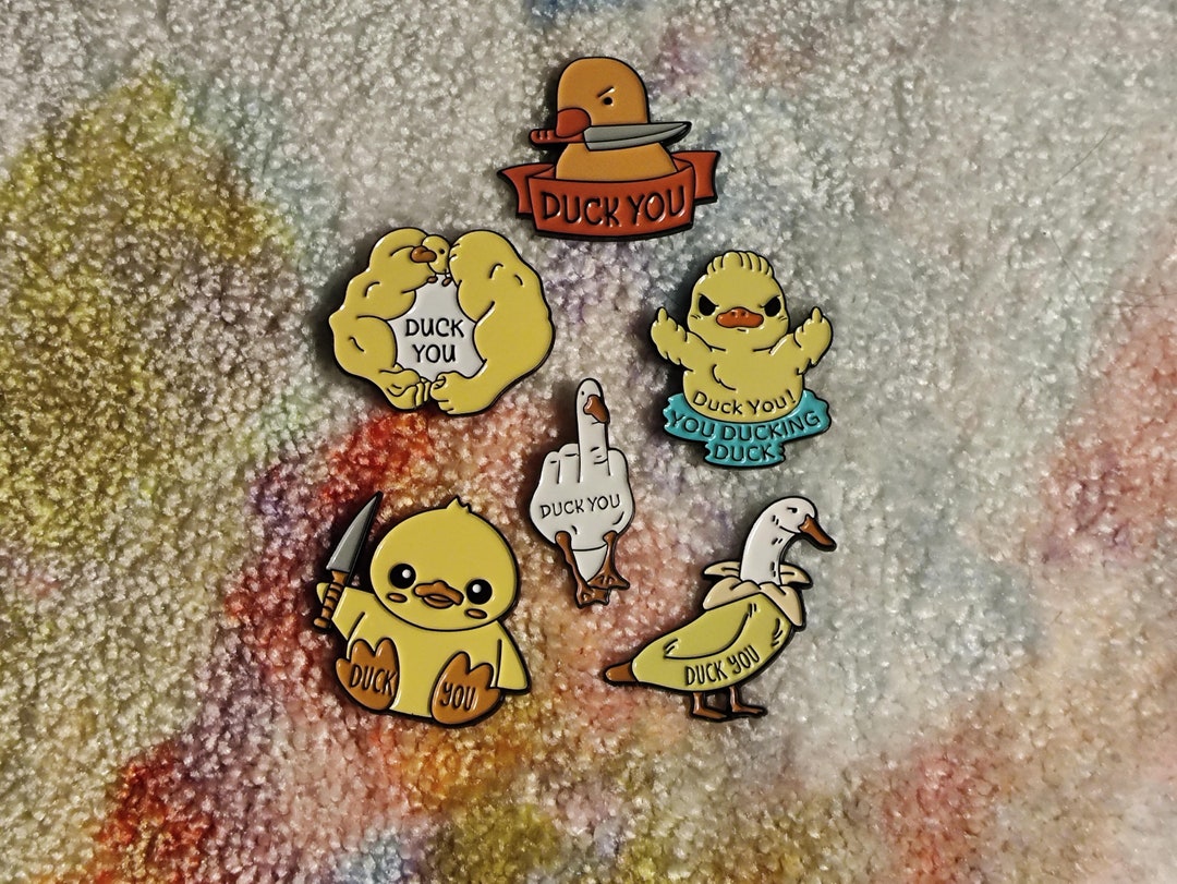 Ducks Enamel Pins Duck Knife Funny Cute Goose Enamel Pin Gift - Etsy