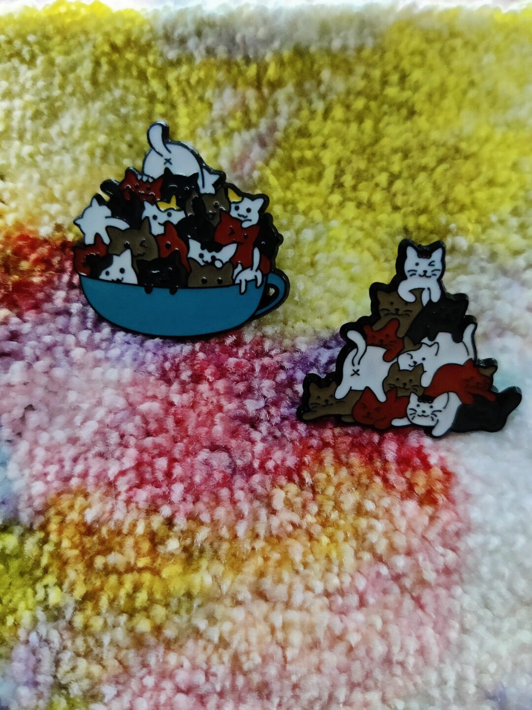 Pile of Cat Pins 2 VARIANTS Enamel Pin - Etsy