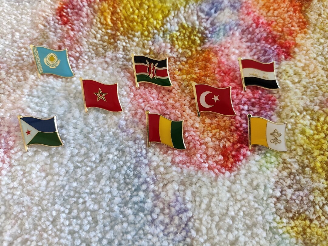 Flags of the World Collection Morocco Egypt Vatican Turkey Guinea ...