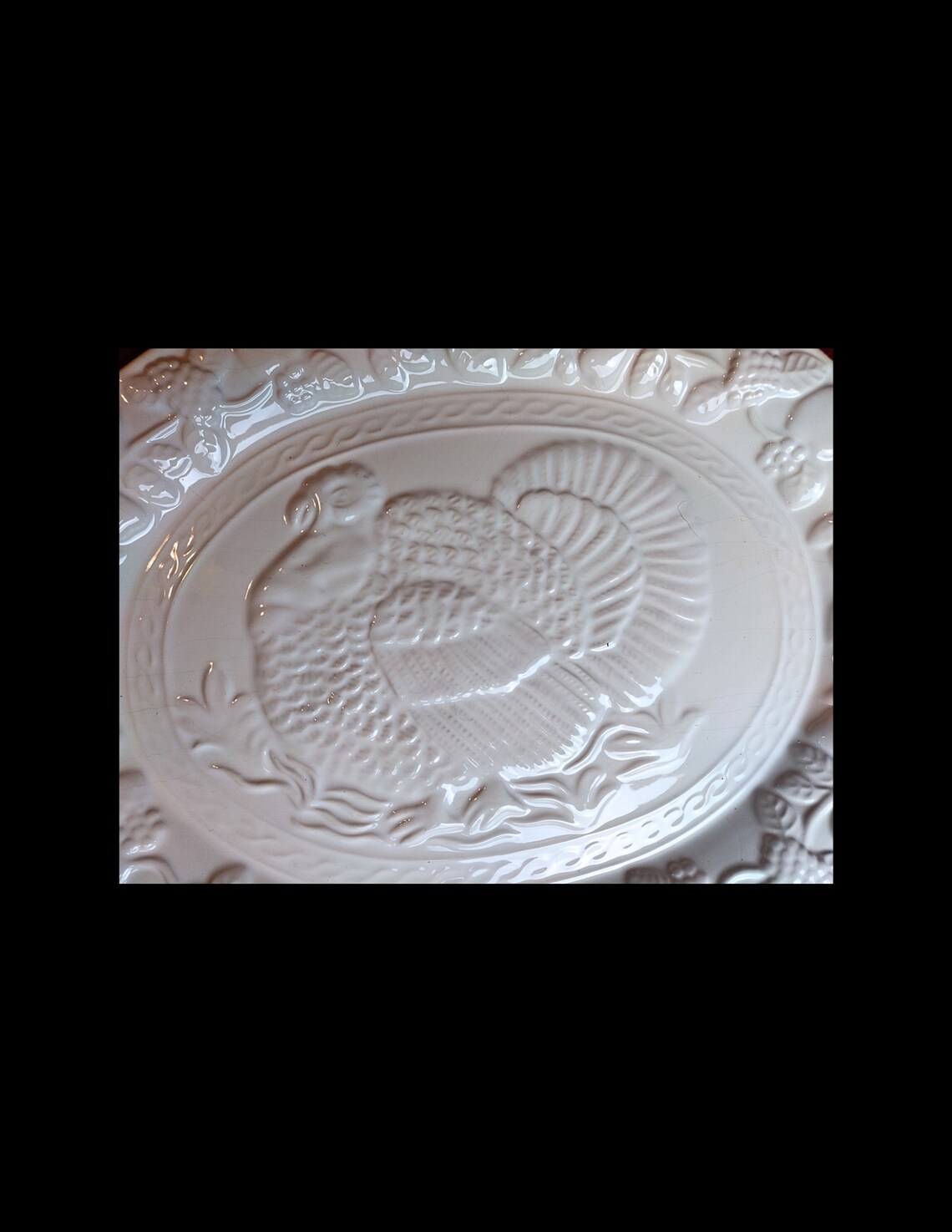 Gibson Designs Turkey Fruit and Vine Serving Platter - 16x13 - Etsy