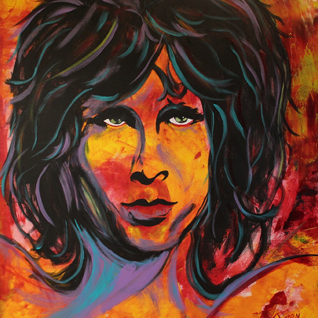 Wall Art, Fine Art, Acrylic Painting, Jim Morrison, Art - Etsy