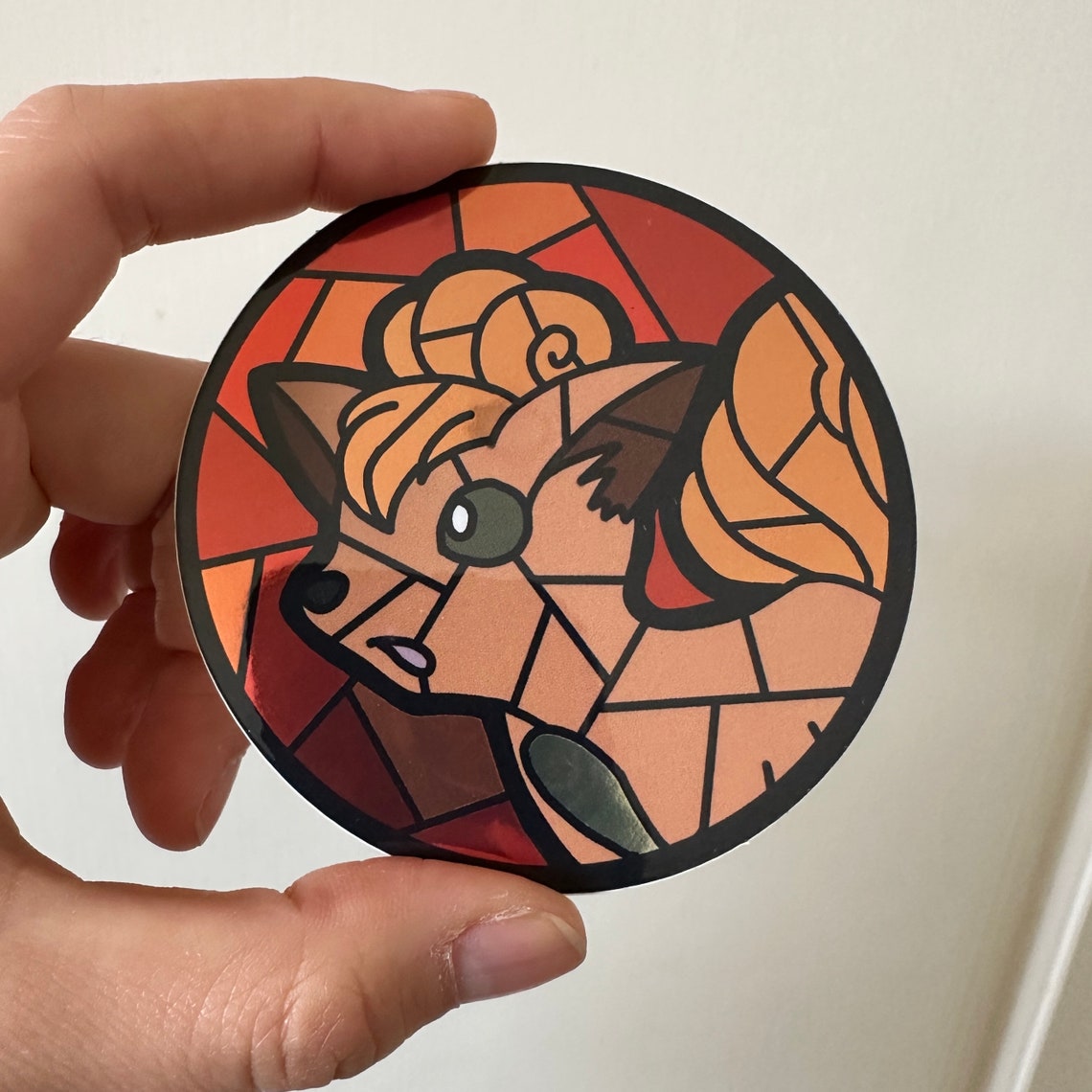 Vulpix Stained Glass Sticker - Etsy