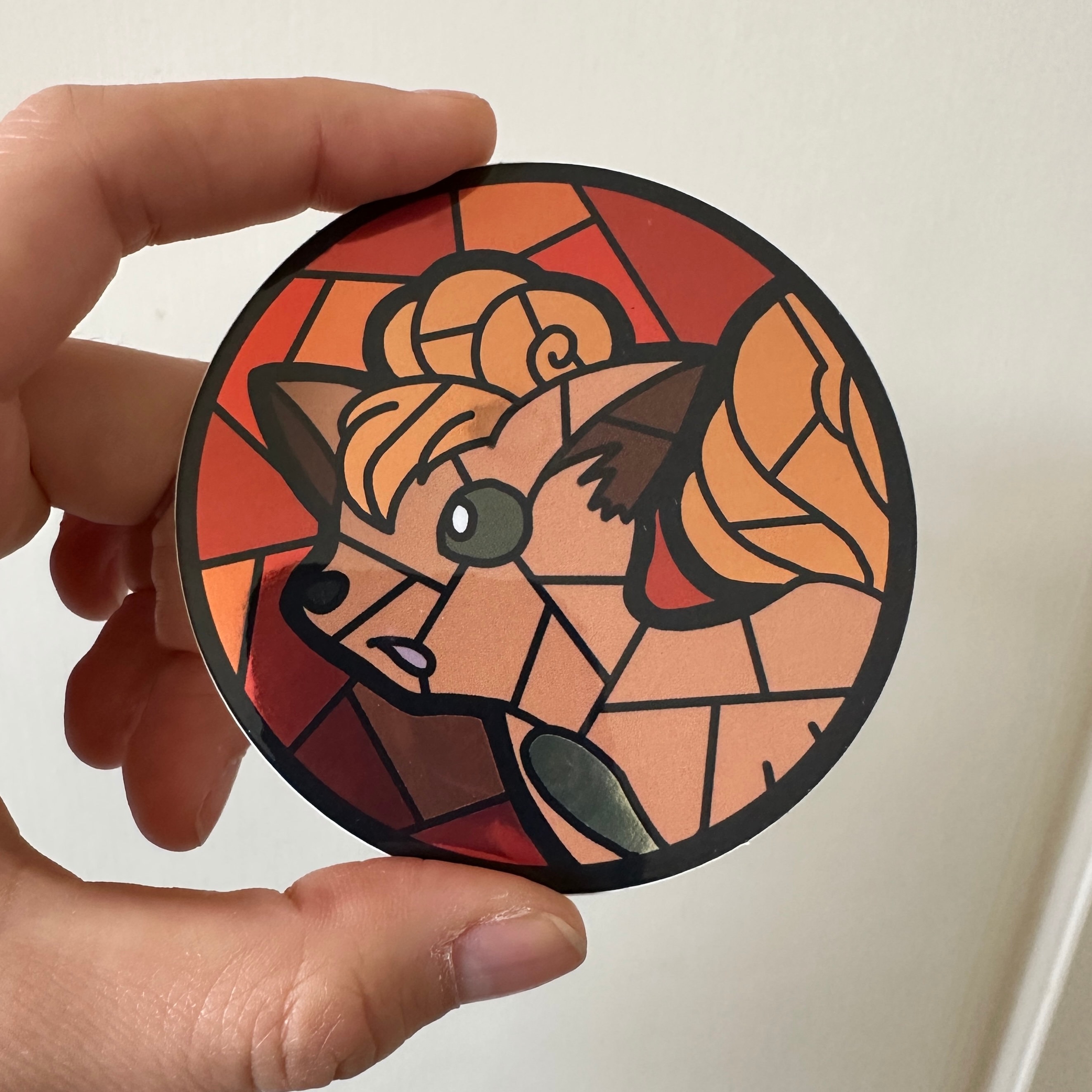 Vulpix Stained Glass Sticker - Etsy