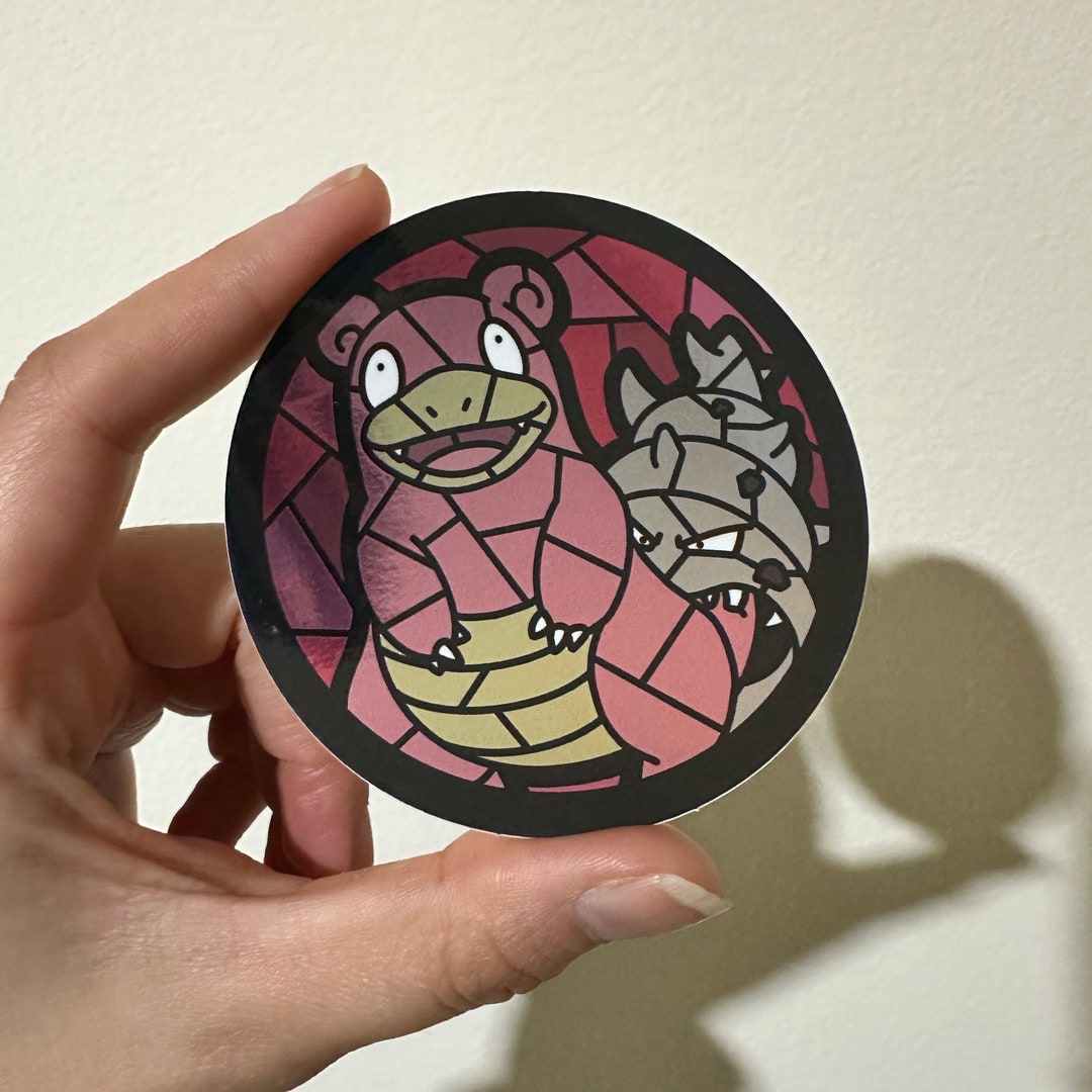 Slowbro Stained Glass Sticker - Etsy