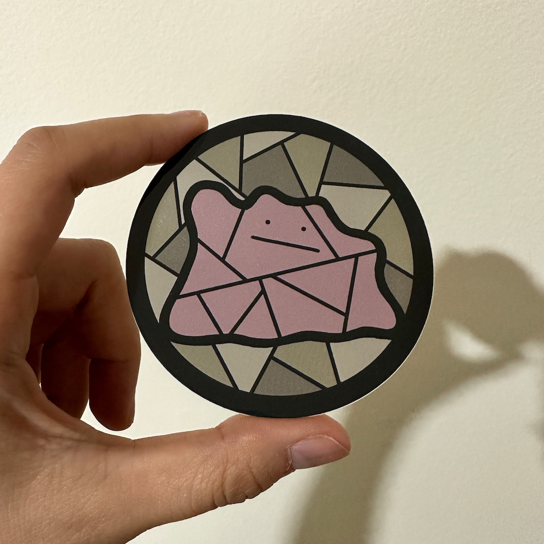 Ditto Stained Glass Sticker - Etsy