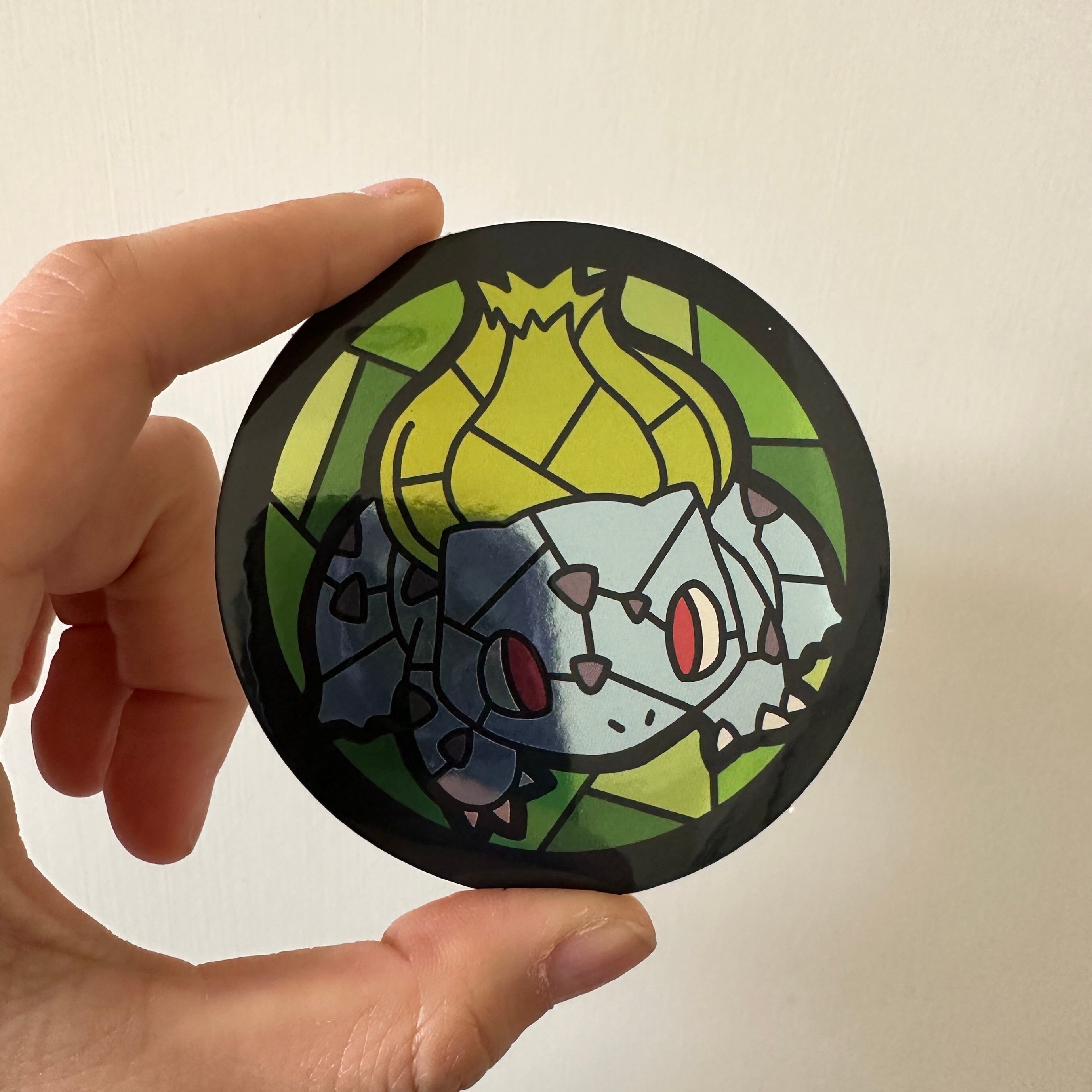 Bulbasaur Stained Glass Sticker - Etsy