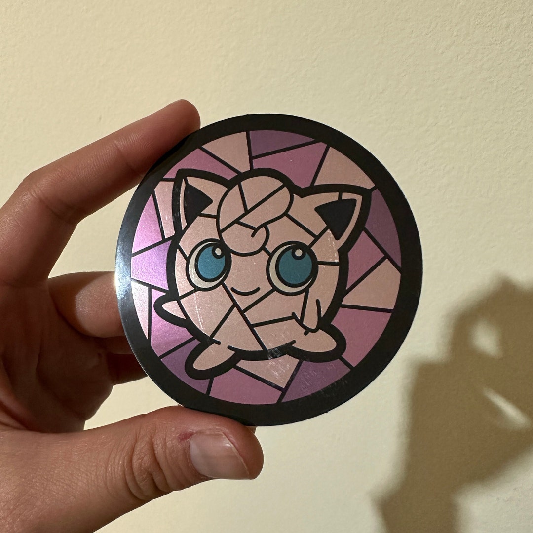 Jigglypuff Stained Glass Sticker - Etsy