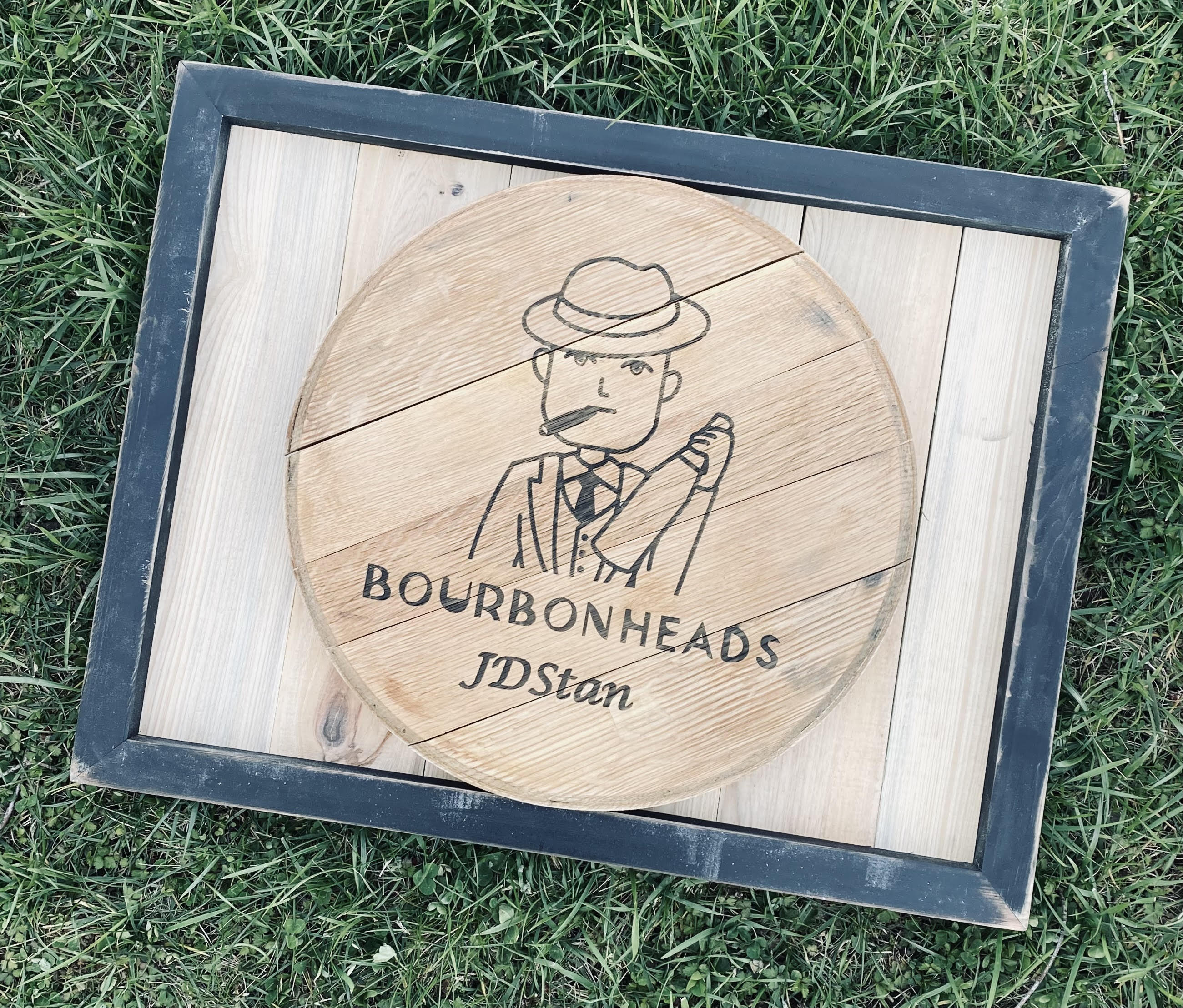 Bourbon Heads Laser Engraved Barrel Head - Etsy