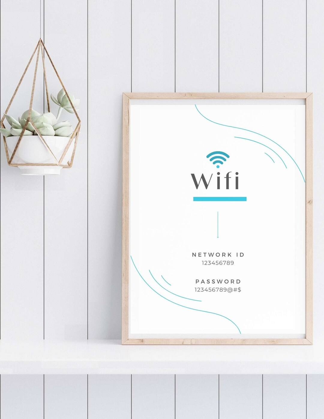 Wifi Sign, Digital Download, Printable, Wifi Sign for Home, Custom Wifi ...