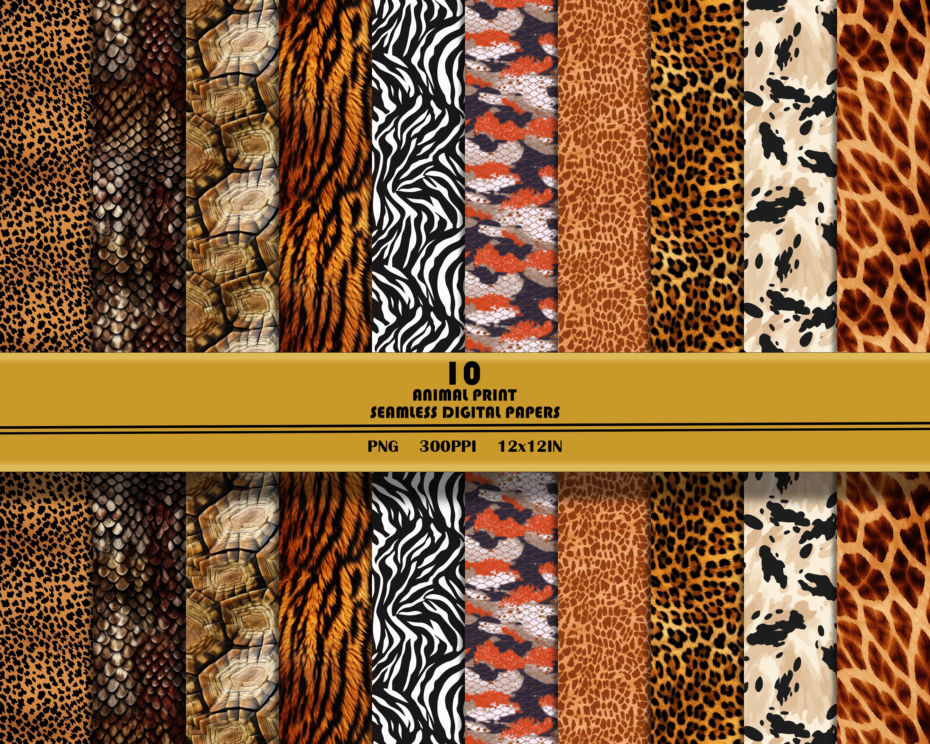 Seamless Wild Prints | Animalistic Seamless Patterns | Jungle Art ...