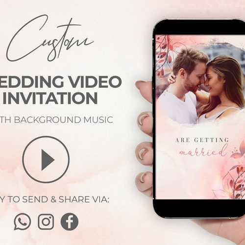 Wedding Video Invitation Wedding Animated Card Digital - Etsy