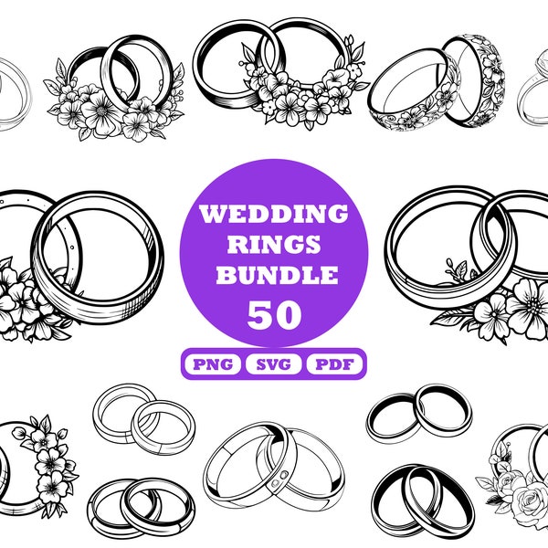 Wedding Ring Svg - Etsy