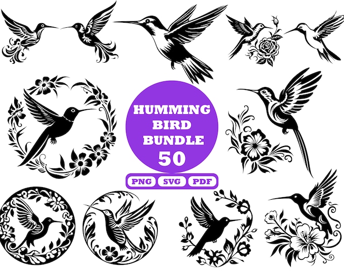 Hummingbird Svg, Hummingbird Cut File, Bird Svg File, Hummingbird ...