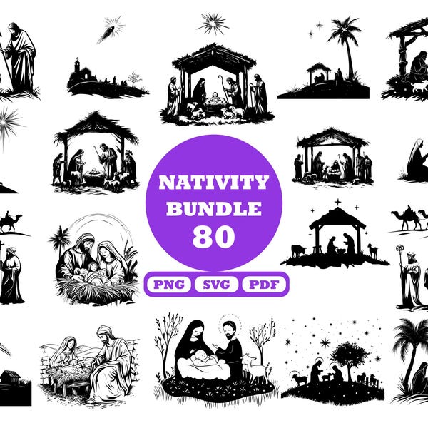 Nativity Vector - Etsy