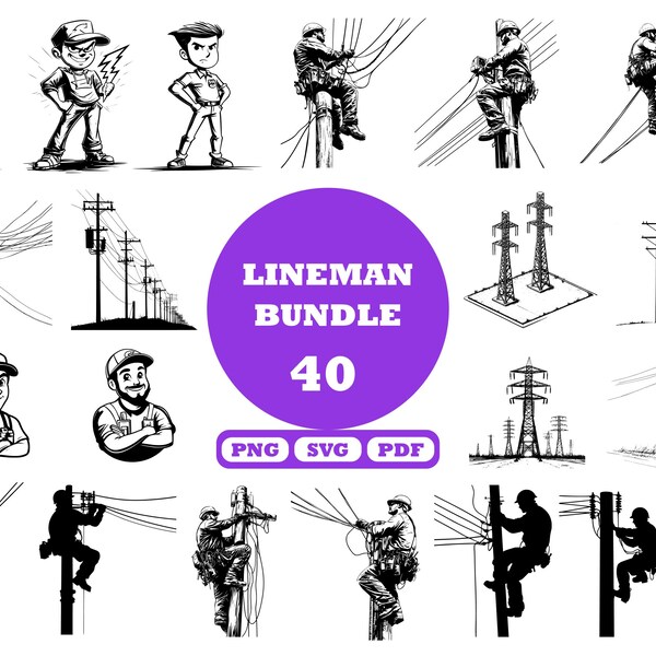 Lineman Svg - Etsy