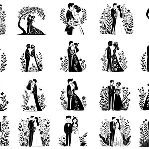 Bride and Groom SVG, Wedding Couple, Wedding SVG, Engagement Svg ...