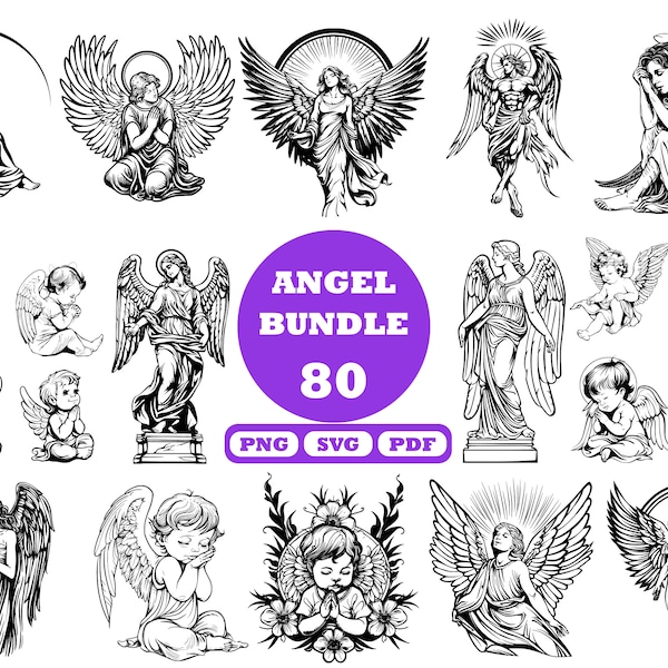 Angel Svg - Etsy