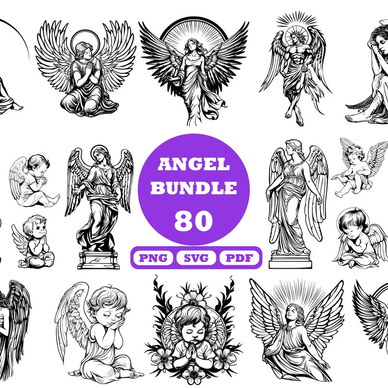 Angel Svg - Etsy