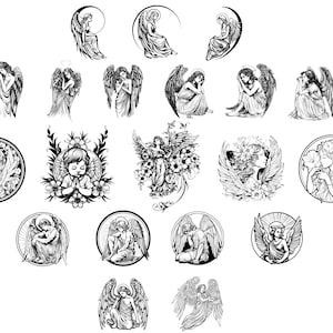Angel Svg Bundle, Baby Angel Svg, Guardian Angel Svg, Angle Child Svg ...
