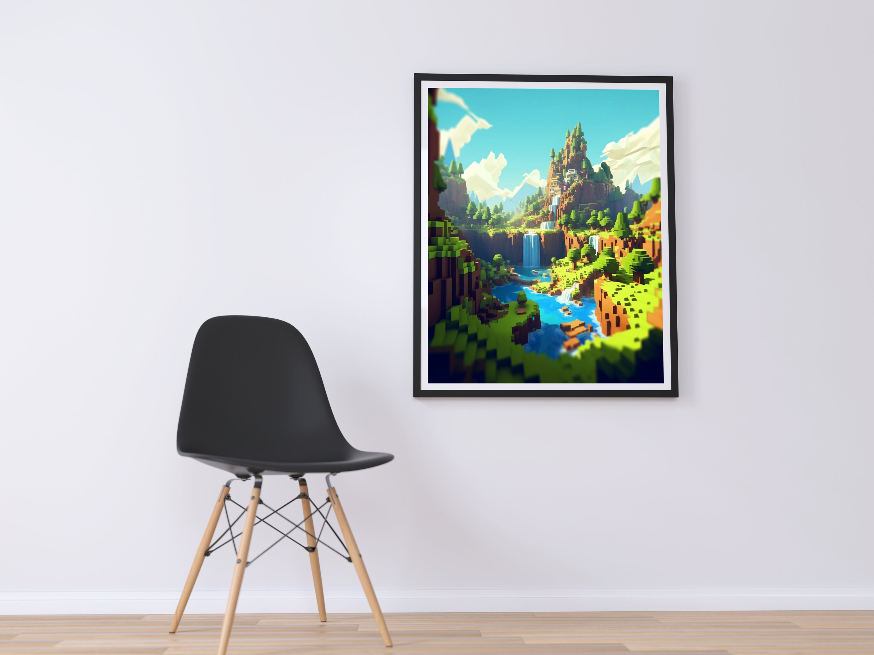 Cartel de Minecraft, Minecraft, Cartel del juego Pixel, Arte del juego ...