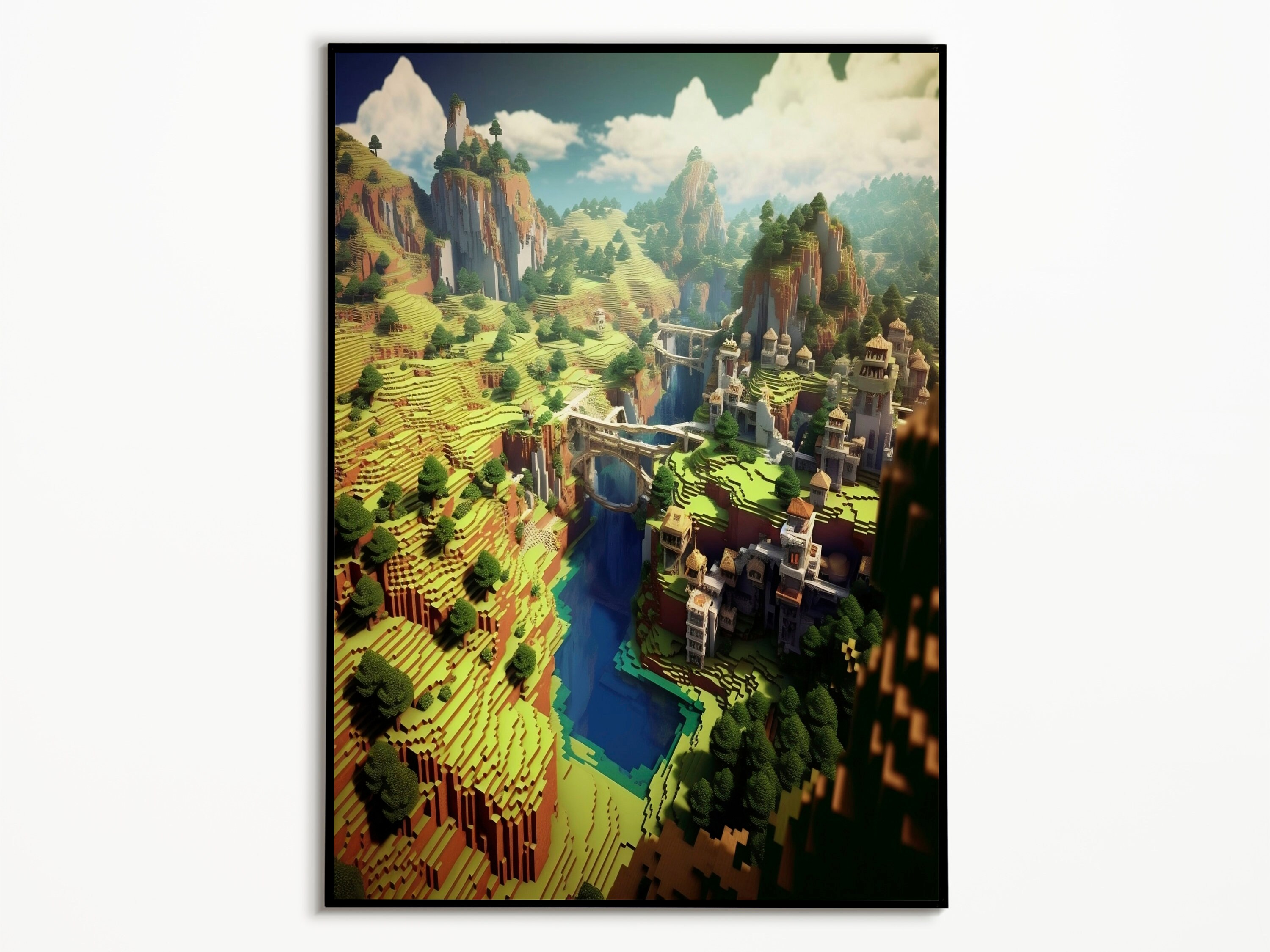 Minecraft Poster Collection, Pixel Game Poster, Game Art, Kids Room ...