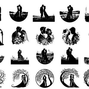 Bride and Groom SVG, Wedding Couple, Wedding SVG, Engagement Svg ...