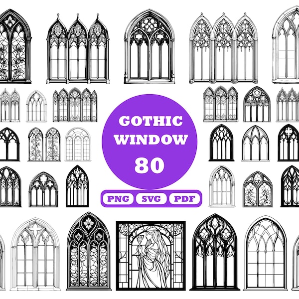 Gothic Window Svg - Etsy