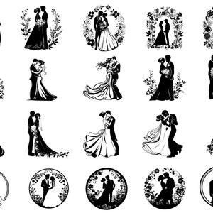 Bride and Groom SVG, Wedding Couple, Wedding SVG, Engagement Svg ...