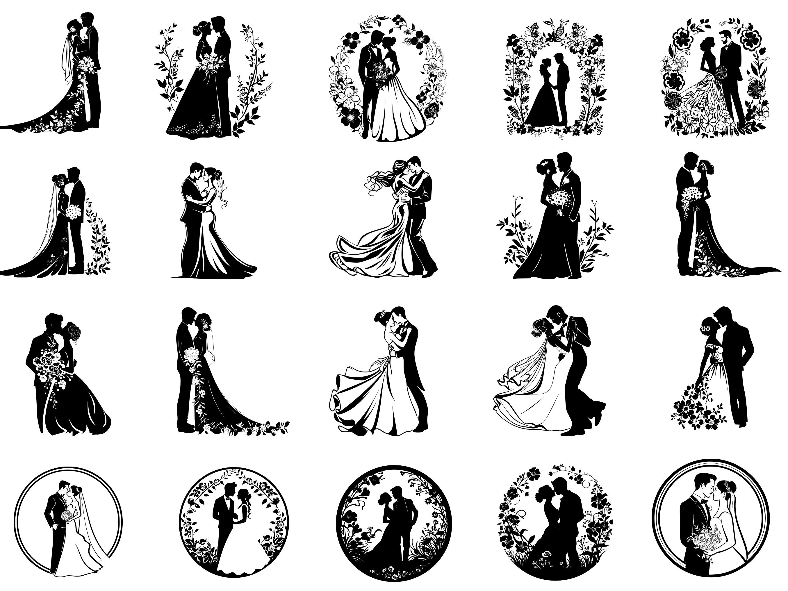 Bride and Groom SVG, Wedding Couple, Wedding SVG, Engagement Svg ...