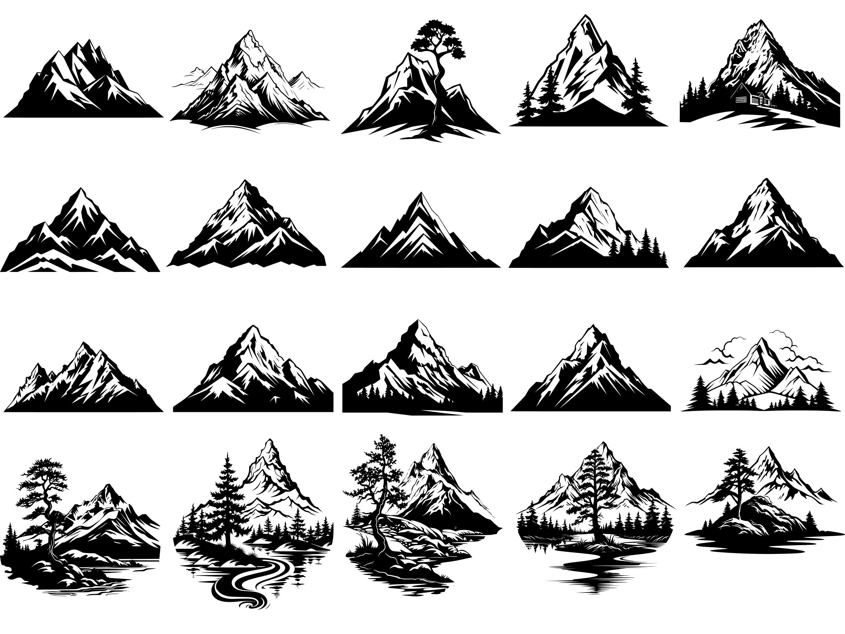 Mountains SVG Bundle File for Cricut for Silhouette Cut - Etsy