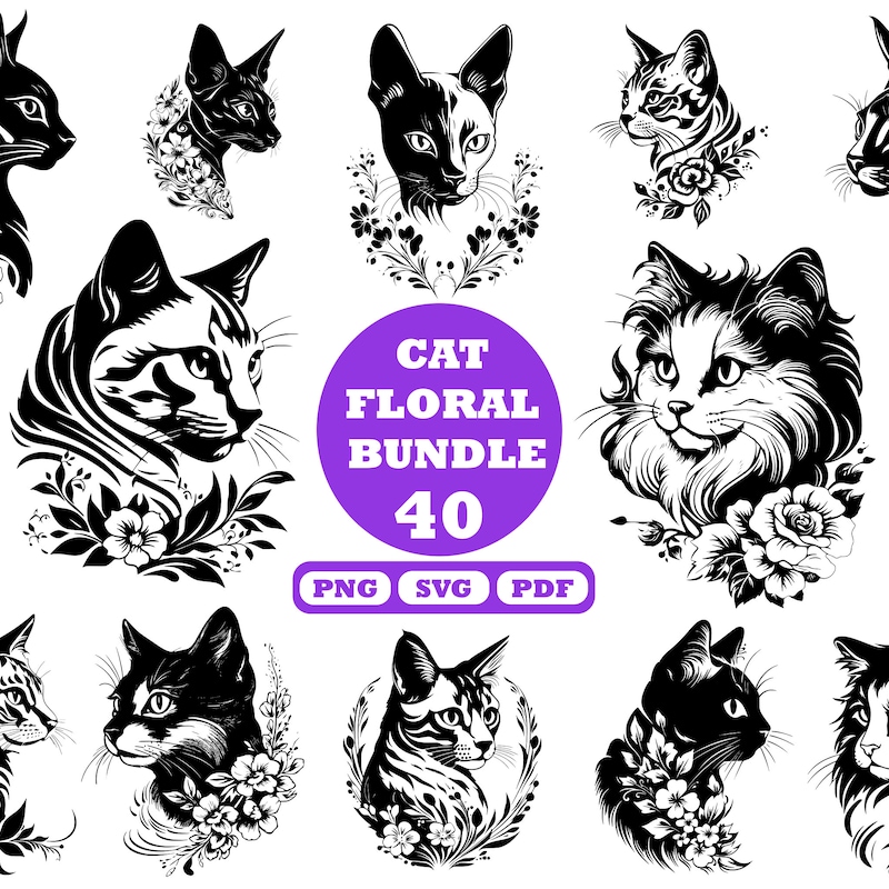 Cat Svg - Etsy