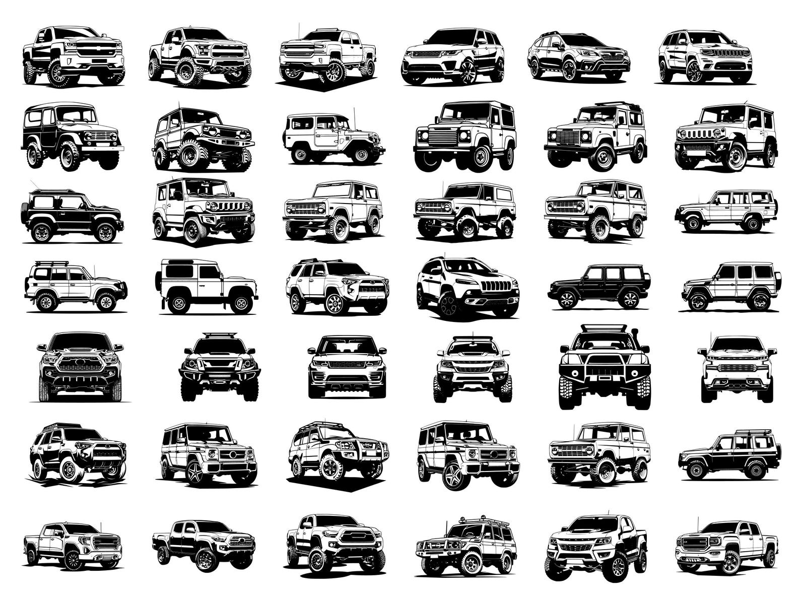 Off-road 4x4 SVG, Offroad SVG Bungle, off Road Clipart Bundle ...