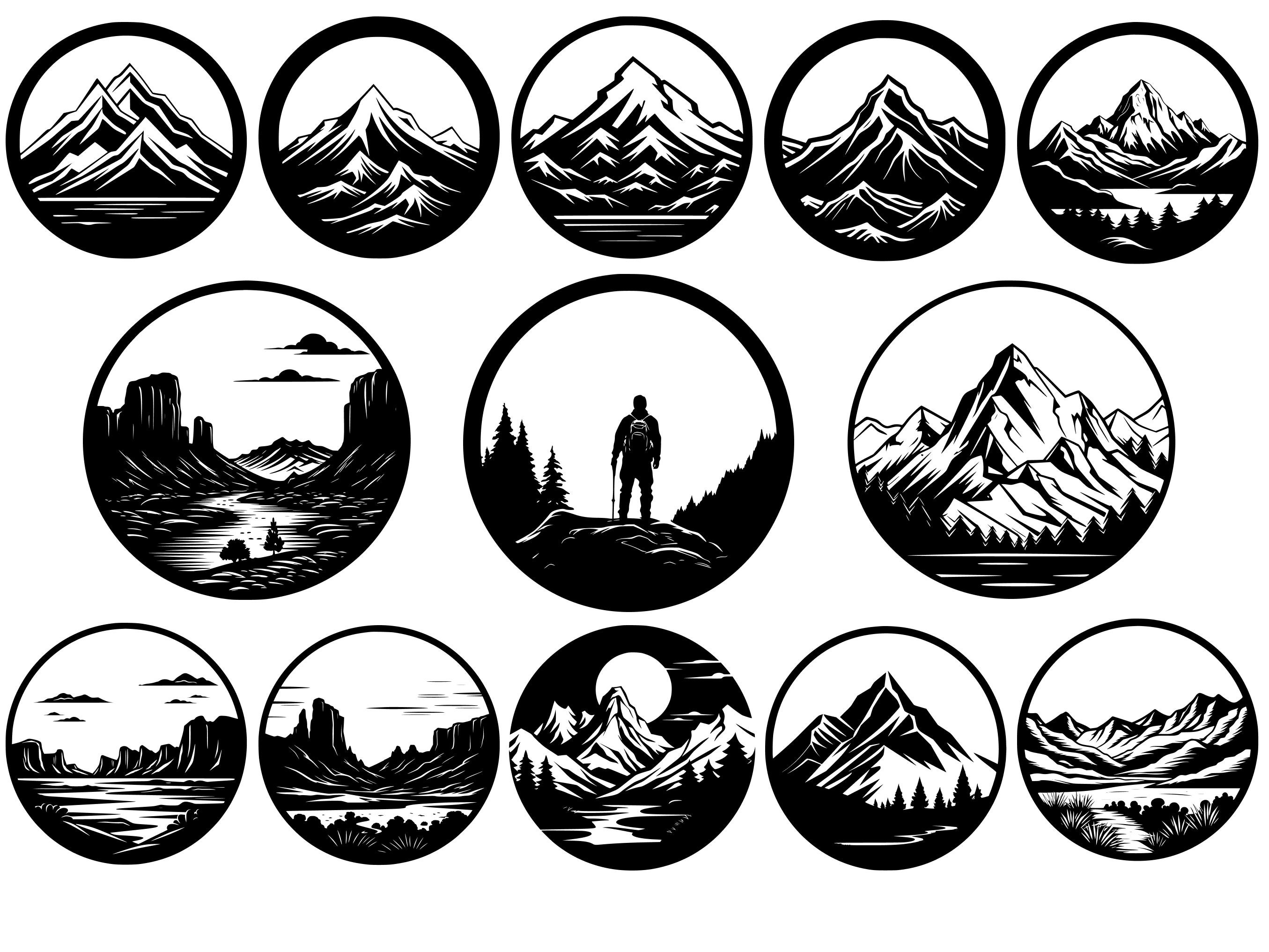 Mountains SVG Bundle File for Cricut for Silhouette Cut - Etsy