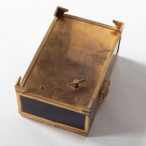Black Lacquer Music Box, Made in France, Thorens Swiss Movement, Gold ...