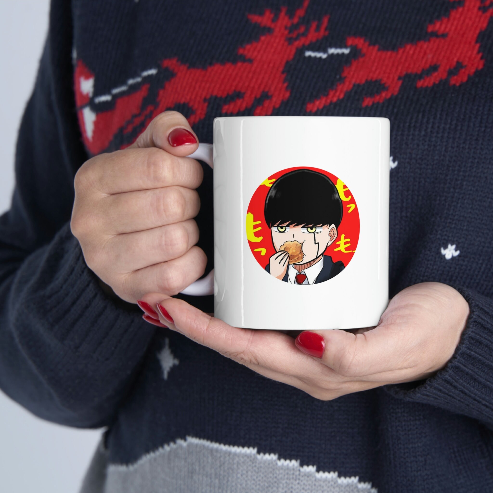 Mashle Eating Cream Puff - Mashle Mug - Mashle Magic and Muscles Anime ...