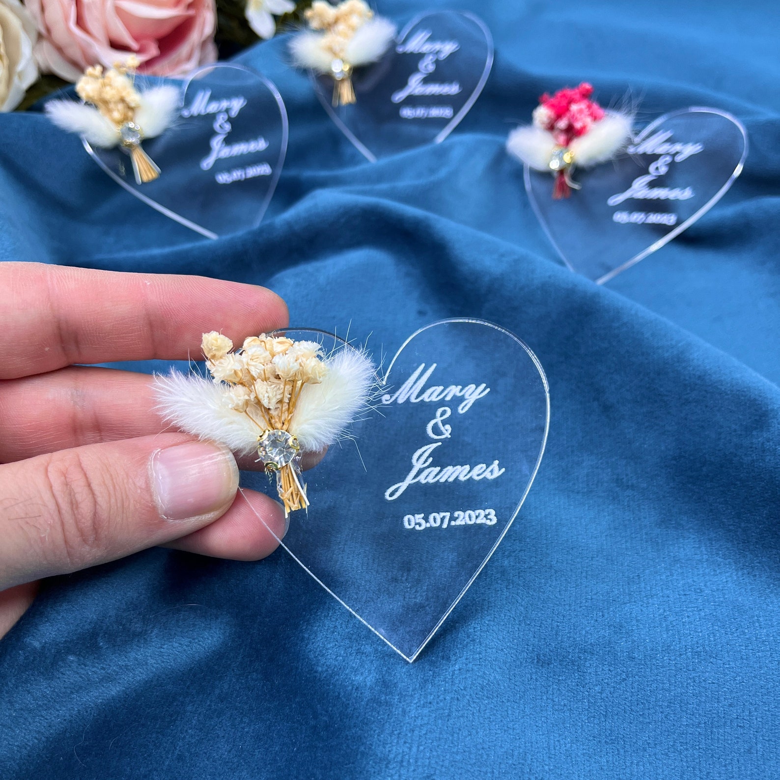 Transparent Wedding Magnet Favor, Personalized Wedding Party Favor ...