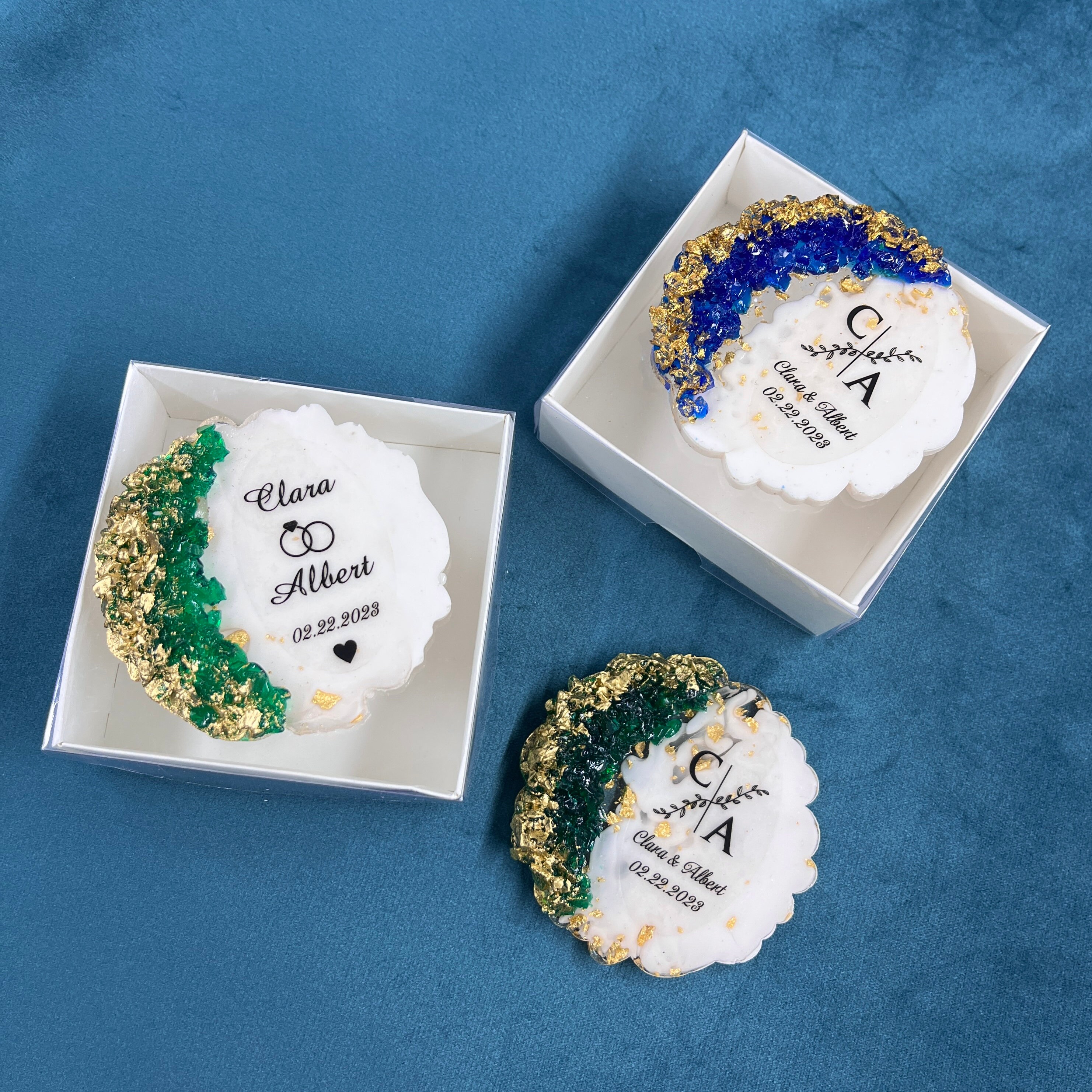 Embossed Wedding Magnet Favors, Bulk Boxed Resin Favor, Wedding Favor ...