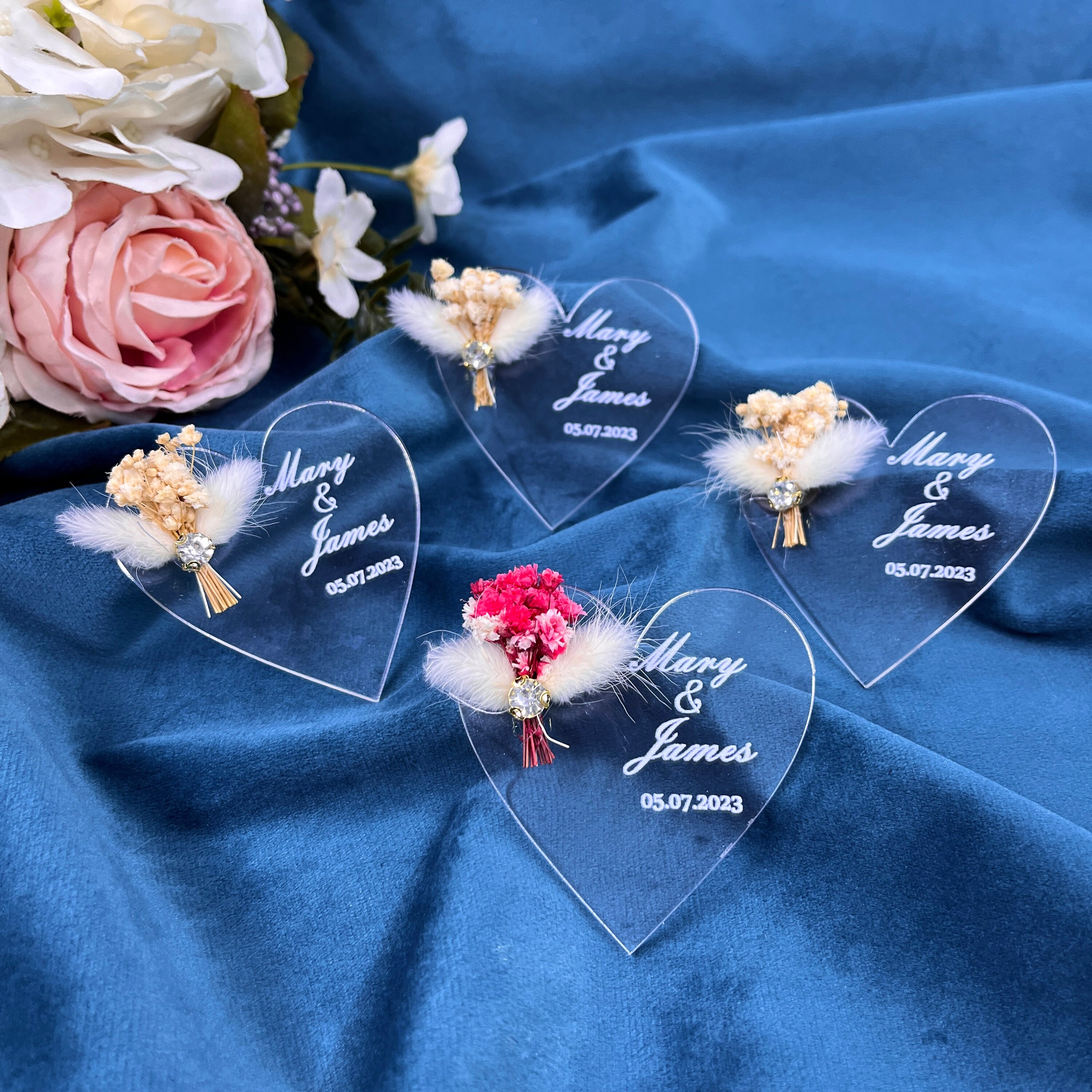 Transparent Wedding Magnet Favor, Personalized Wedding Party Favor ...