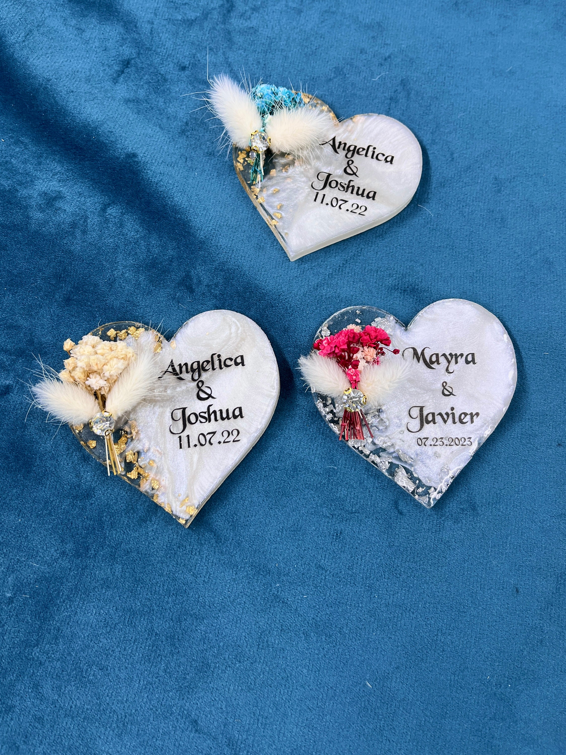 Wedding Magnet Favors, Personalized Wedding Favor for Guests, Heart ...