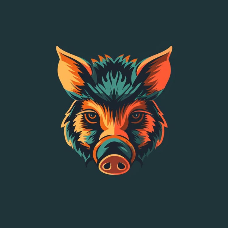 17 SVG Hog Logos, Hog Clipart, Hog Designs, Hog Mascot, Hog Sticker ...