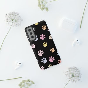 Pastel Paw Prints Phone Case by Simple Shack Designs - Etsy