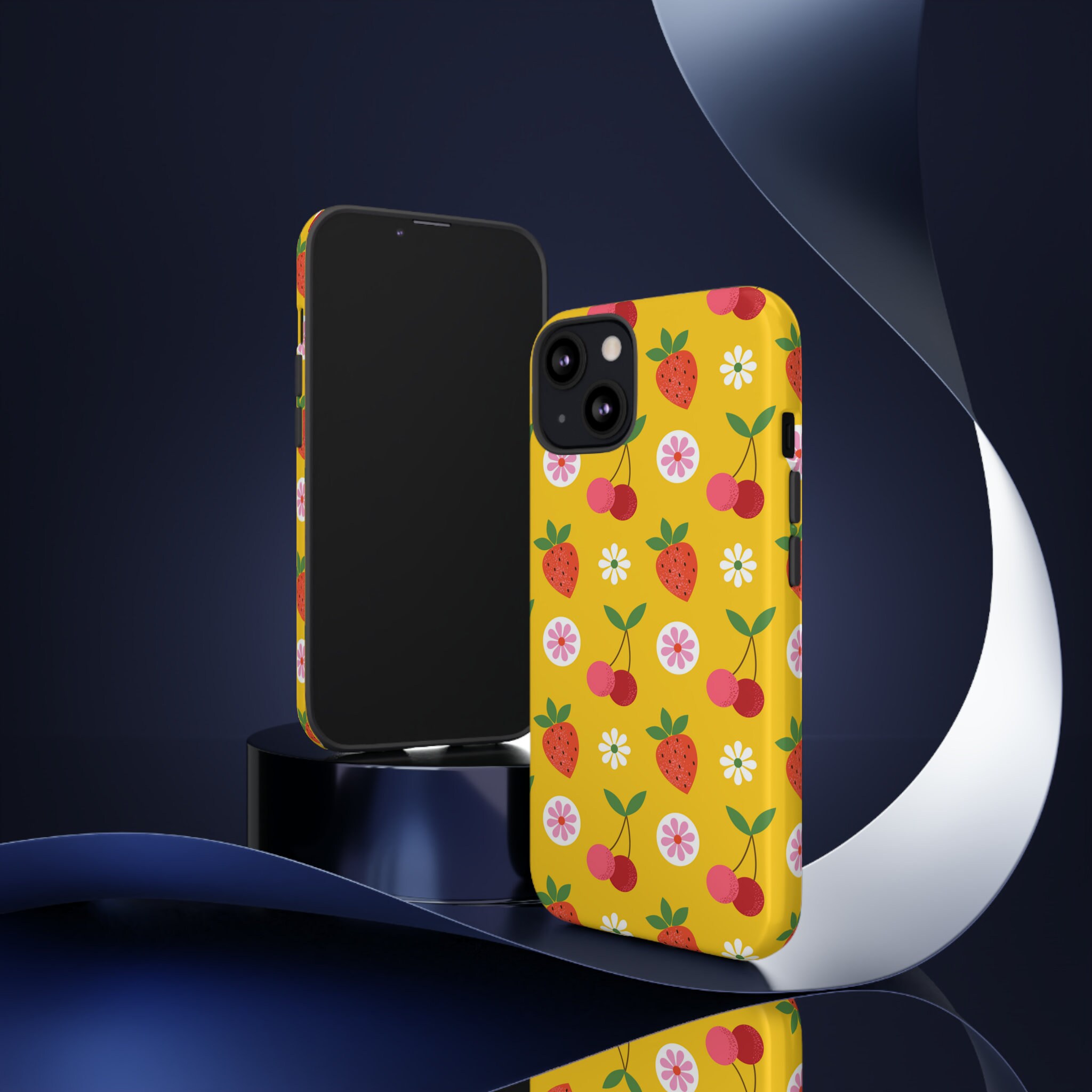 Strawberries and Cherries Cell Phone Case by Shield Shack Designs - Etsy