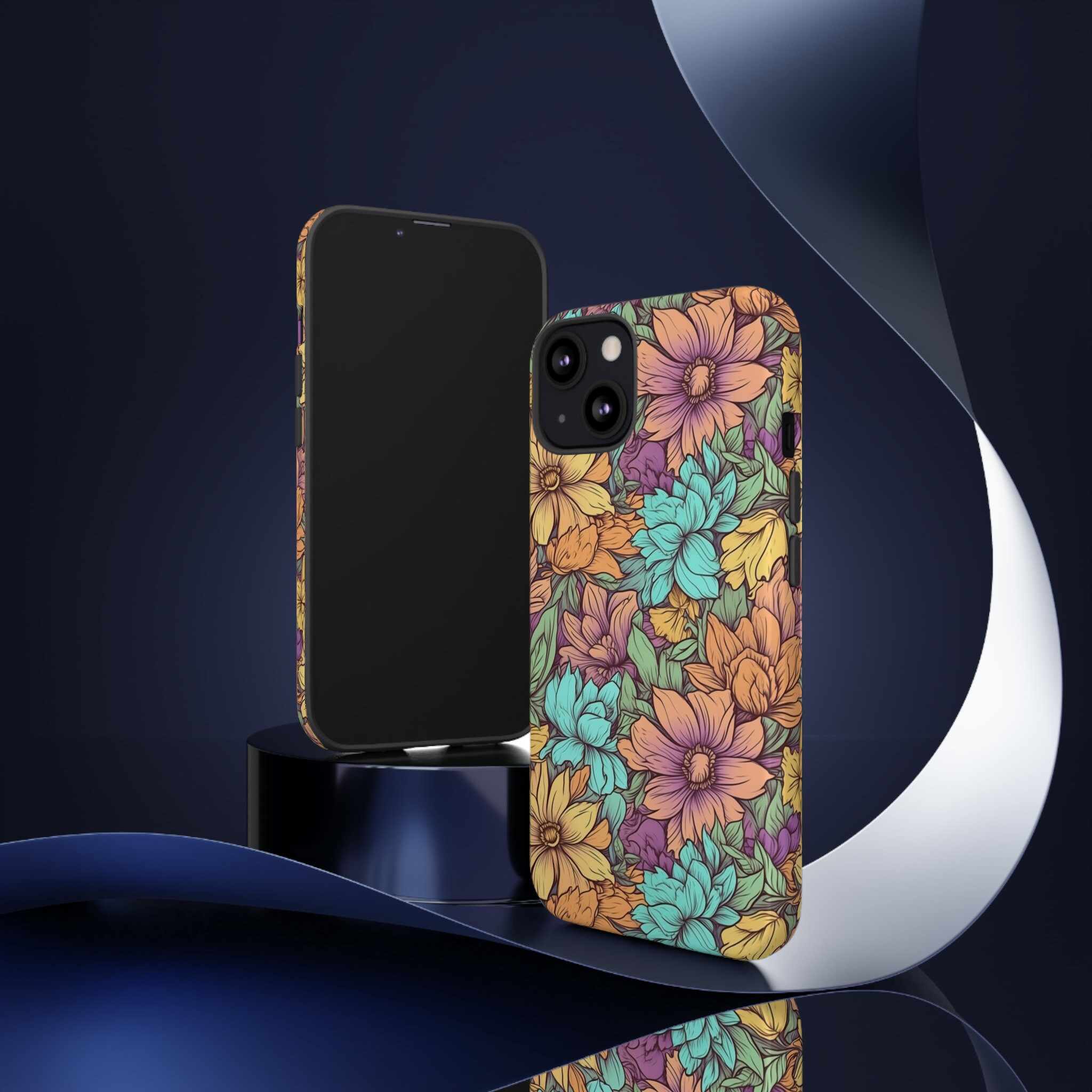 Peach and Lavender Floral Accents Cell Phone Case by Shield Shack ...