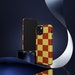 Red and Golden Yellow Checkered Cell Phone Case by Shield Shack Designs ...