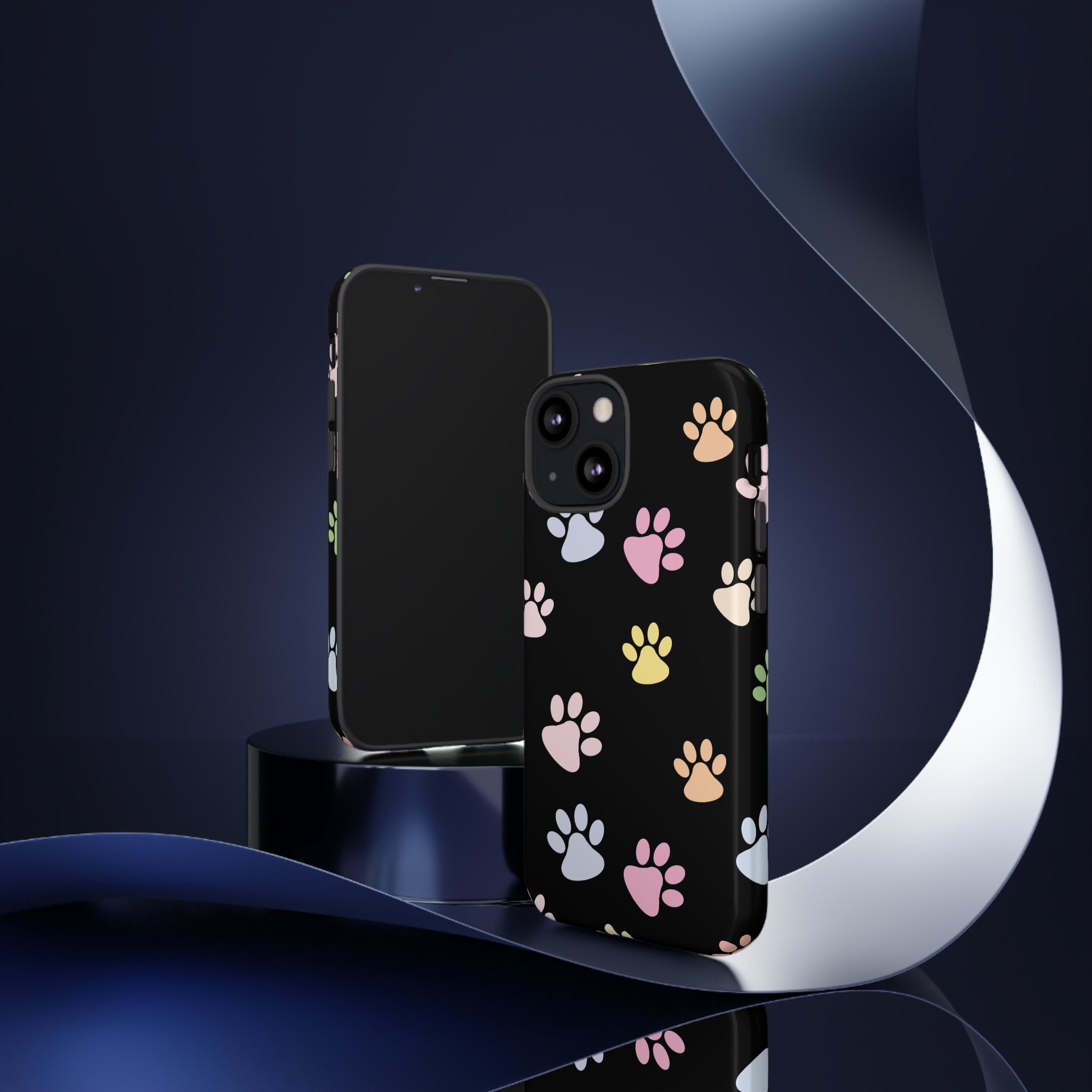 Pastel Paw Prints Phone Case by Simple Shack Designs - Etsy