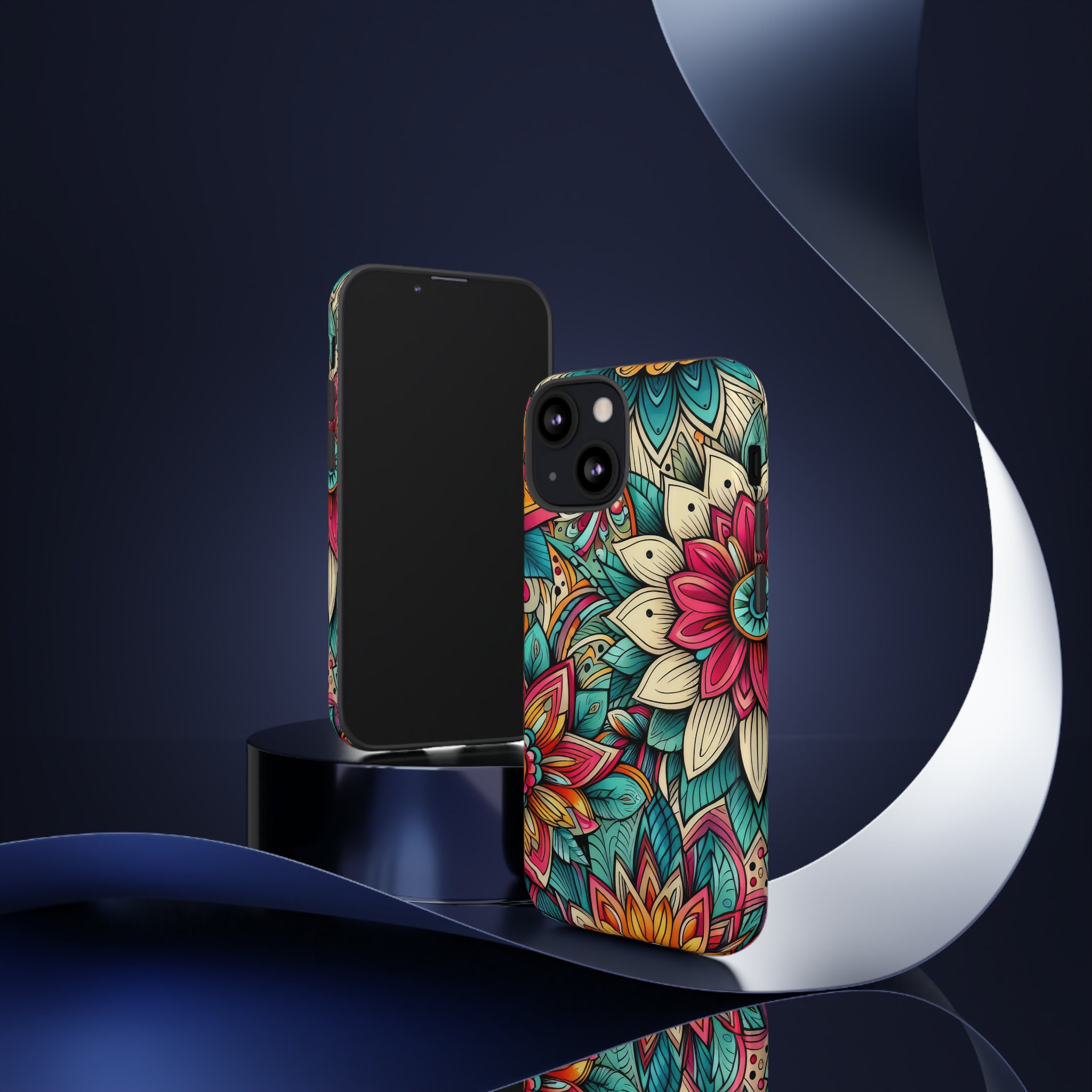 Turquoise Daisy's Cell Phone Case by Shield Shack Designs - Etsy