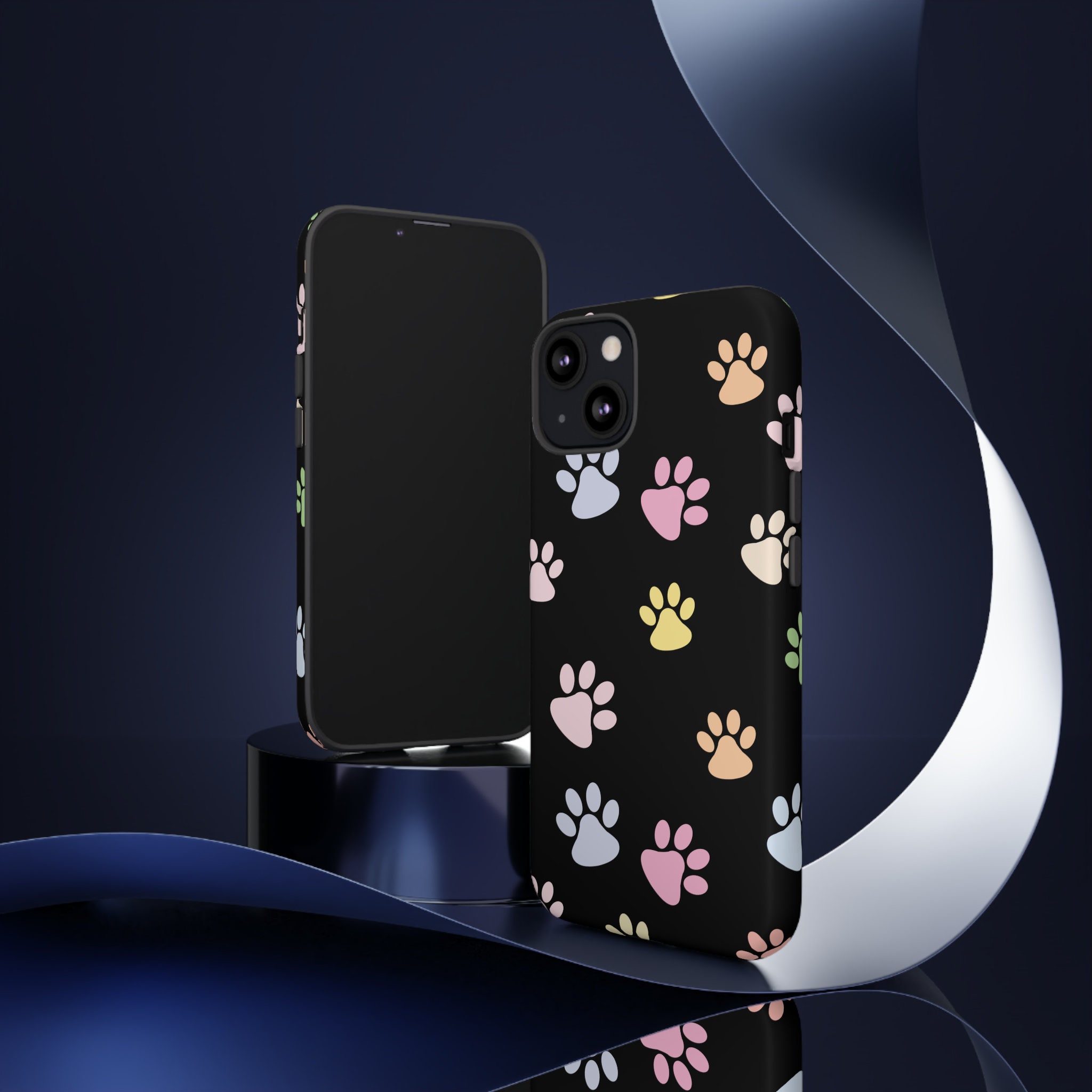 Pastel Paw Prints Phone Case by Simple Shack Designs - Etsy