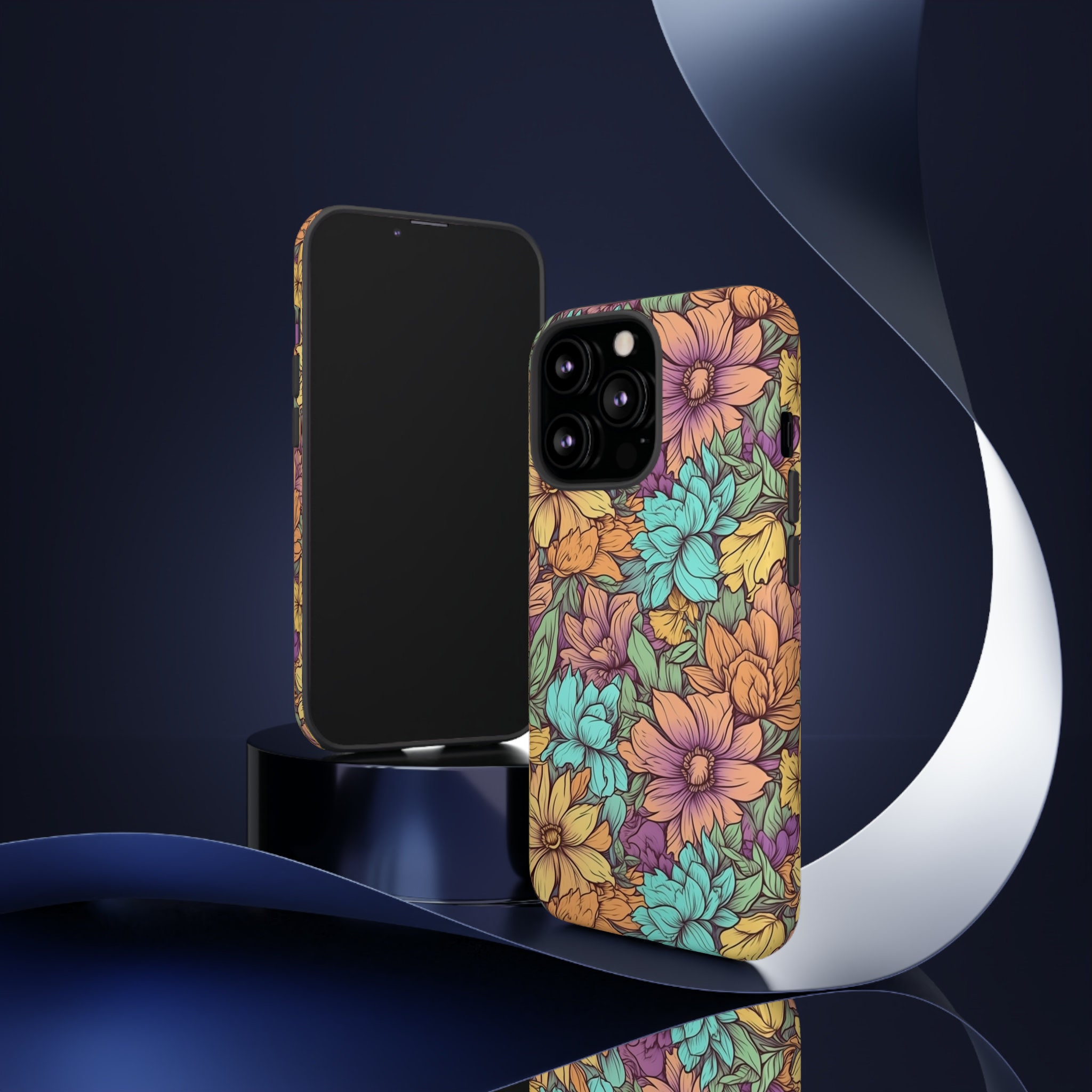 Peach and Lavender Floral Accents Cell Phone Case by Shield Shack ...
