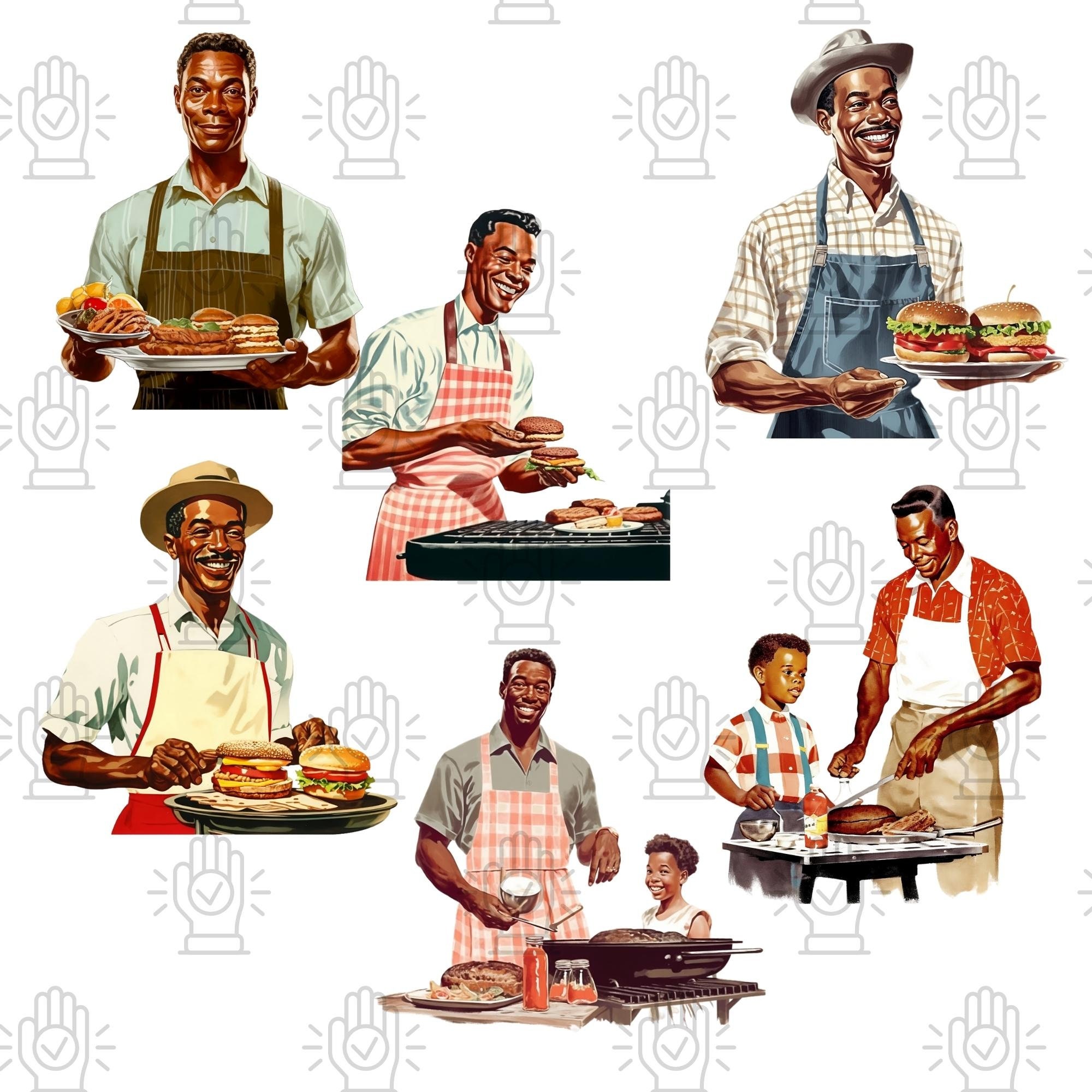 Happy Father&#039;s Day BBQ Graphics Pack, Grill and Barbecue Clipart ...